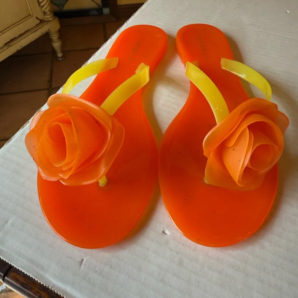 BAMBOO | Shoes | Bamboo Womens Orange And Yellow Sandals | Poshmark